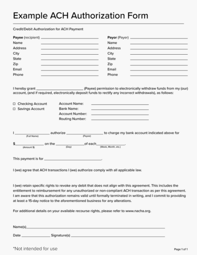 What is an ACH Authorization Form: How To Create One