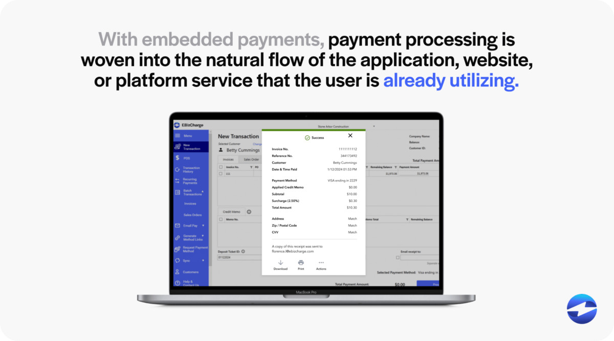 The Benefits of Embedded Payments and Processing Payments in Sage